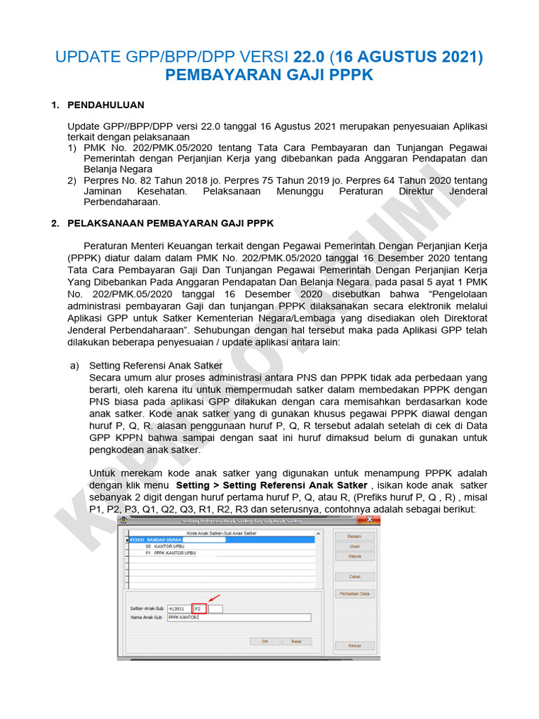 Manual Pembayaran PPPK Pada Aplikasi GPP | PDF
