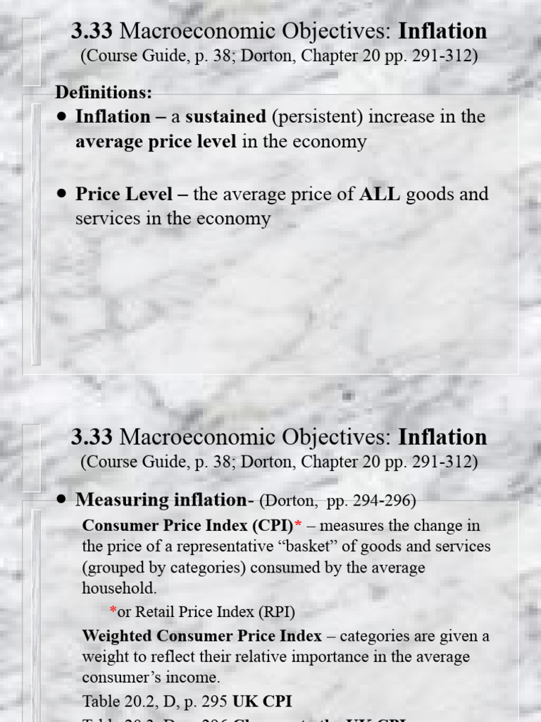 3.3 IB Economics Inflation | PDF | Cost Of Living | Inflation