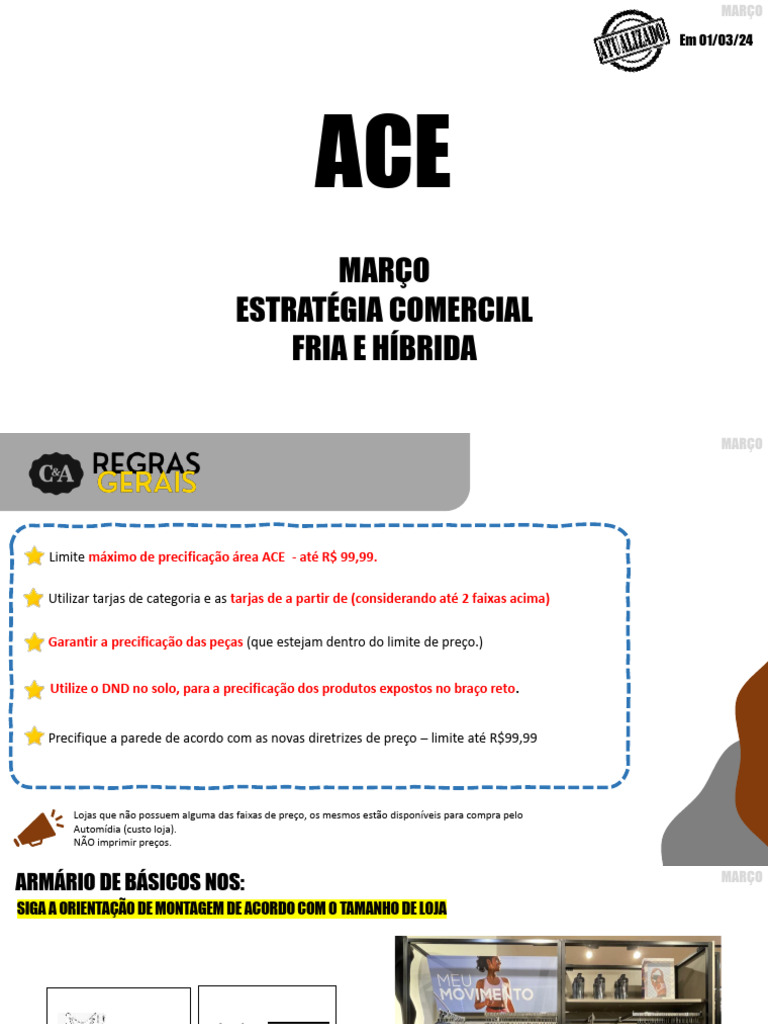 Estrategia Comercial Ace Ela - Março - Fria e Híbrida | PDF | Roupas