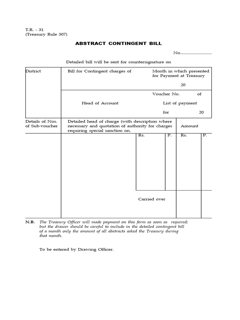 Abstract Contingent Bill Format | PDF | Payments