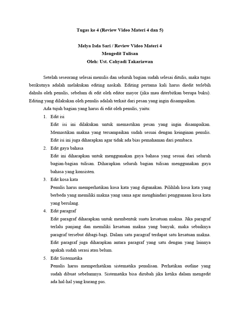 Panduan Editing dan Menulis Efektif | PDF