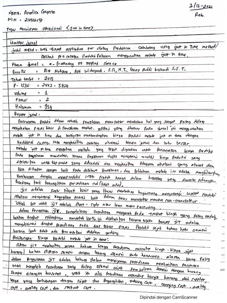 Tugas MNJ Operasional | PDF