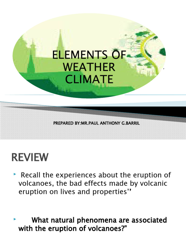 Elements of Weather and Climate Overview | PDF | Weather | Climate