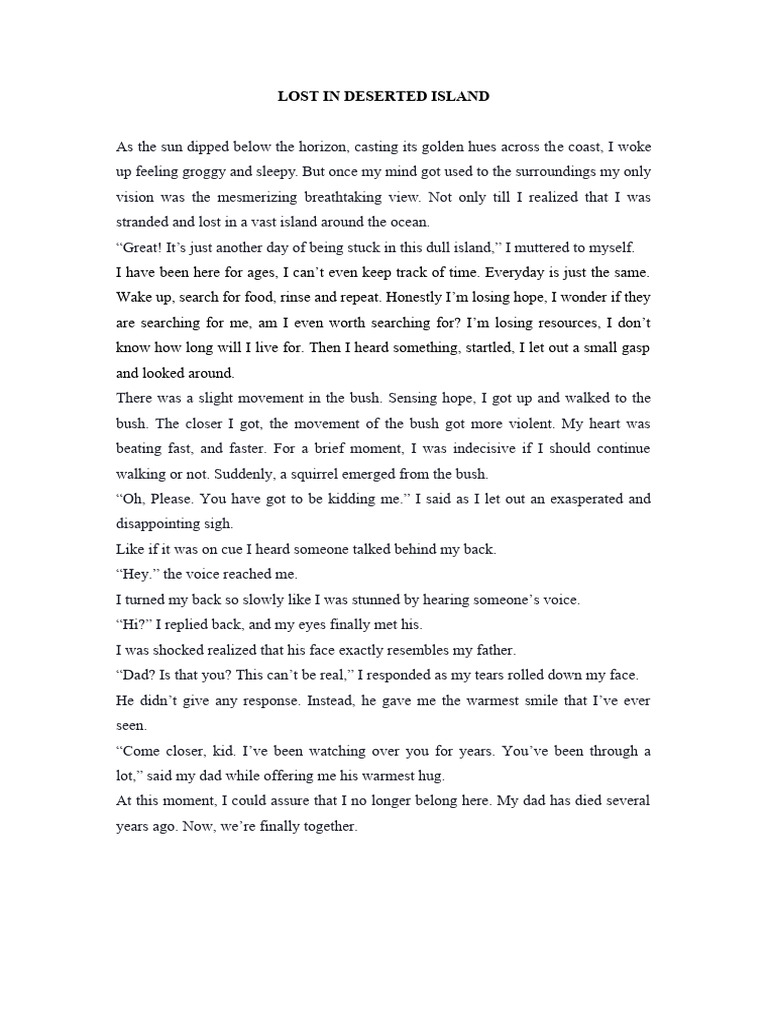 Stranded on a Deserted Island | PDF | Poetry