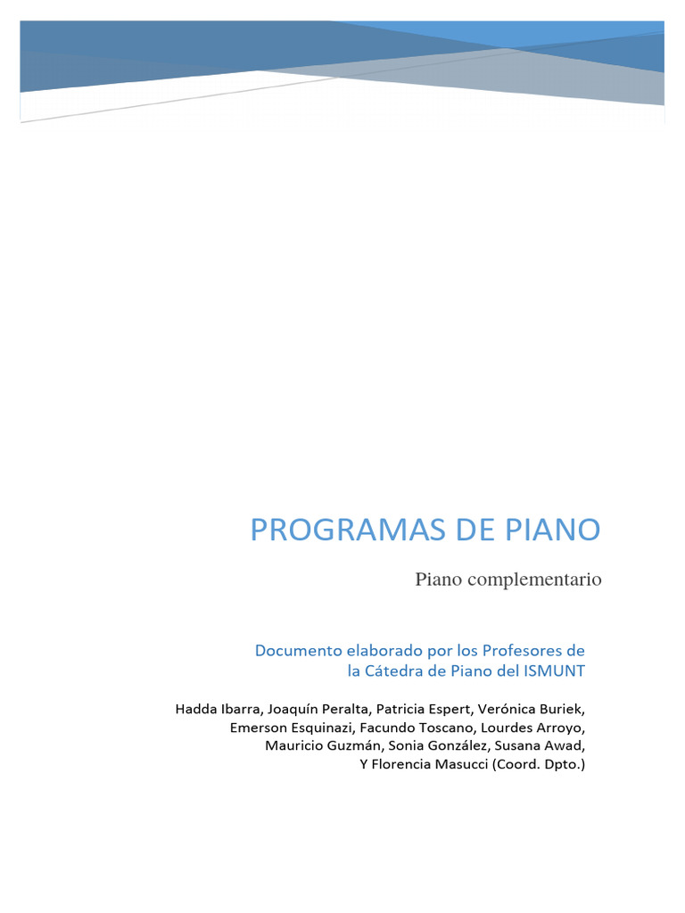 Programas Piano Comp 2022 | PDF | Box Zithers | Música clásica