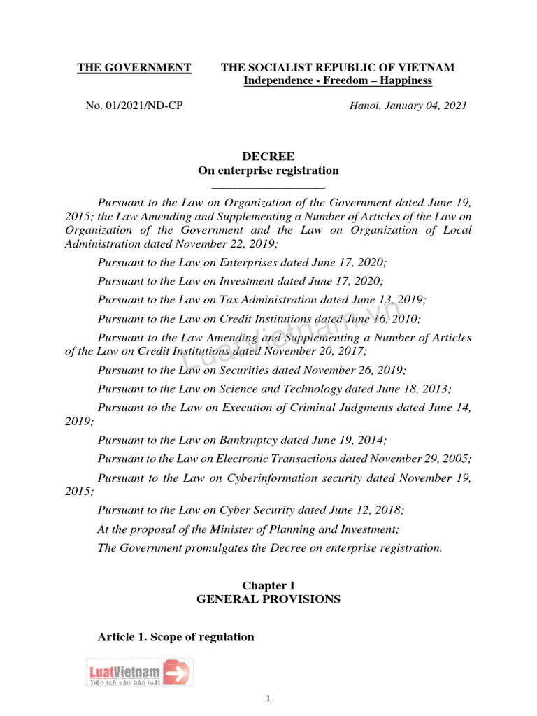 Chapter 4. Decree-01-2021 | PDF | Identity Document | Intellectual Property