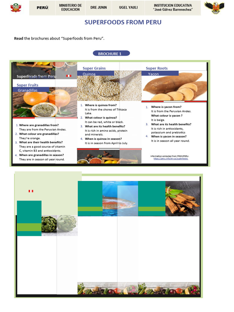 Superfoods From Peru | PDF | Quinoa | Peru