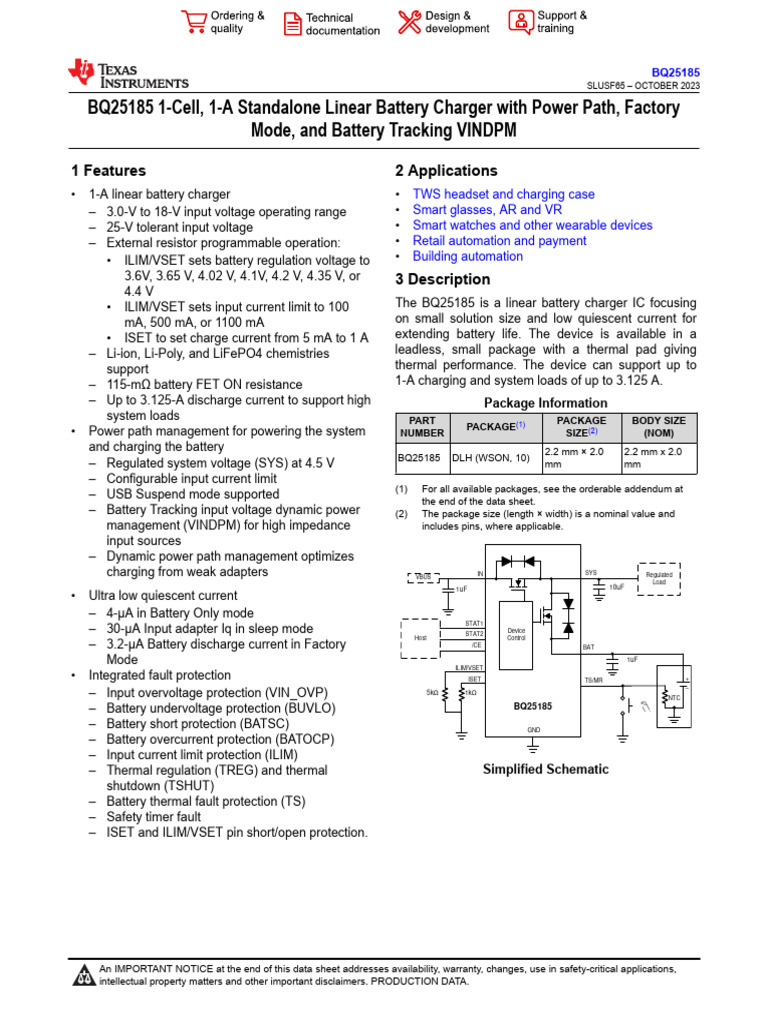 Bq 25185 | PDF | Electrostatic Discharge | Capacitor