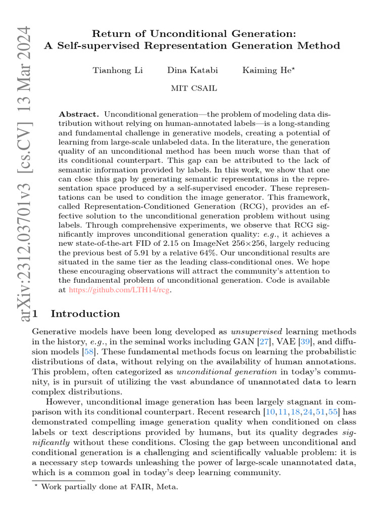 Return of Unconditional Generation | PDF | Machine Learning ...