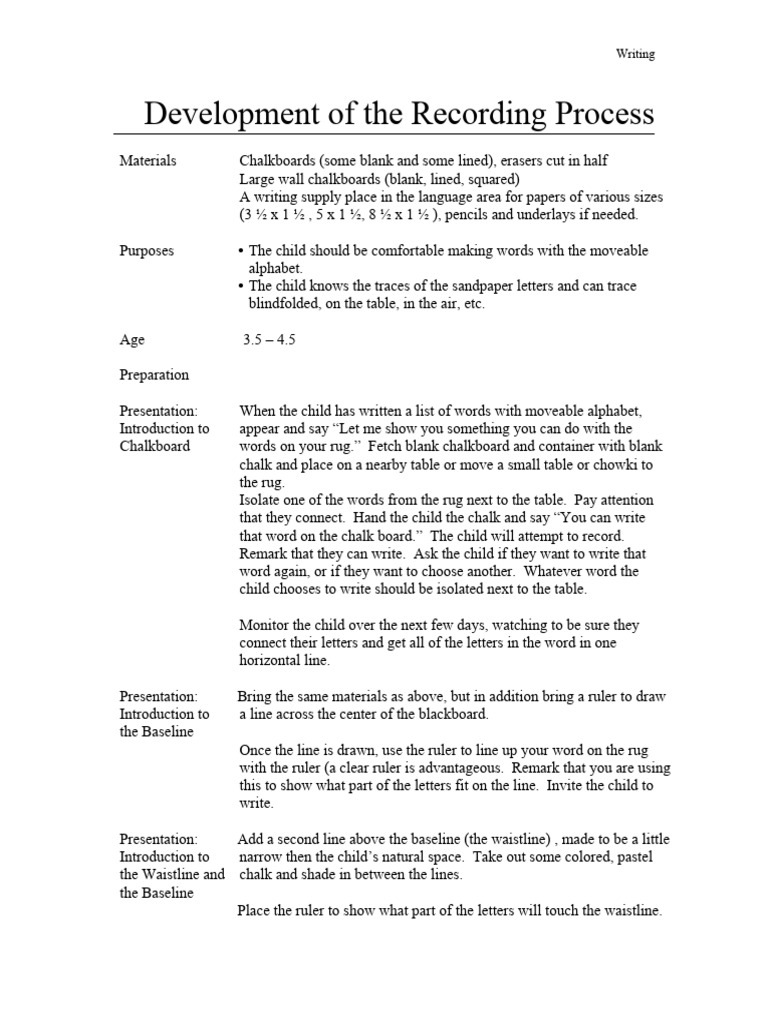 development of the recording process | PDF