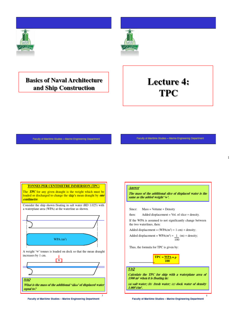 Basics of Naval Architecture and Ship Construction | PDF | Density ...