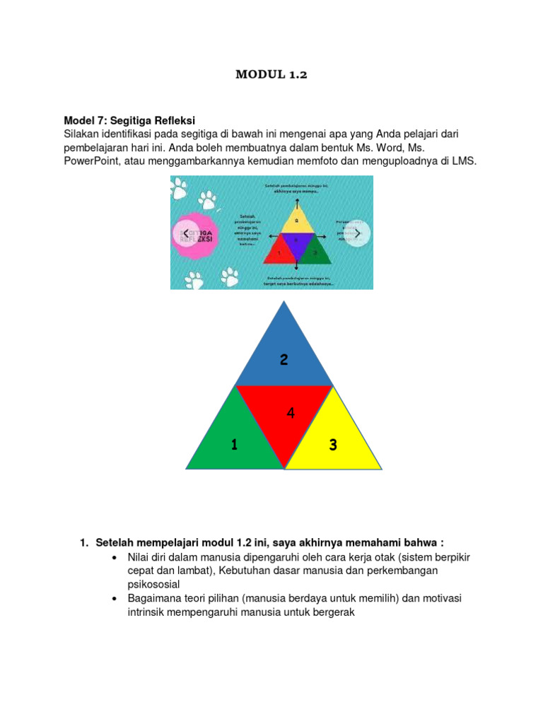 Segitiga Refleksi Guru Penggerak | PDF | Karier & Perkembangan ...