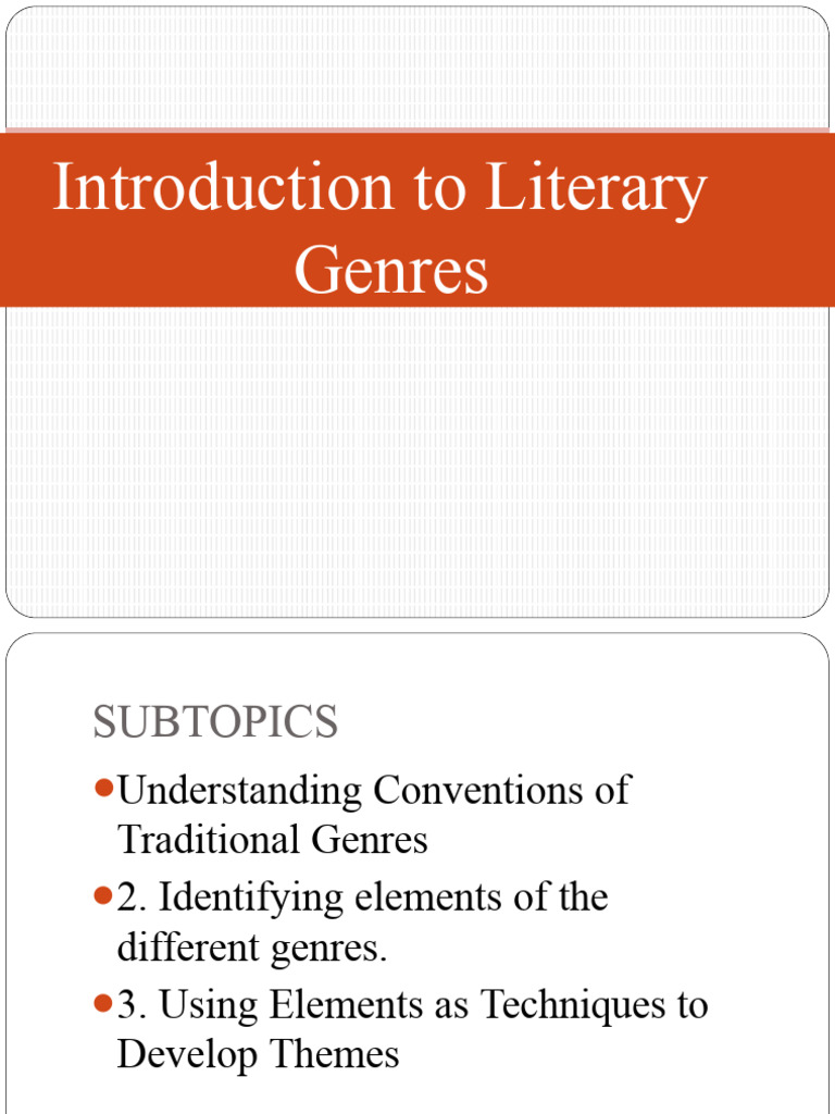 CNF LESSON 1 LITERARY GENRES | PDF | Poetry | Genre