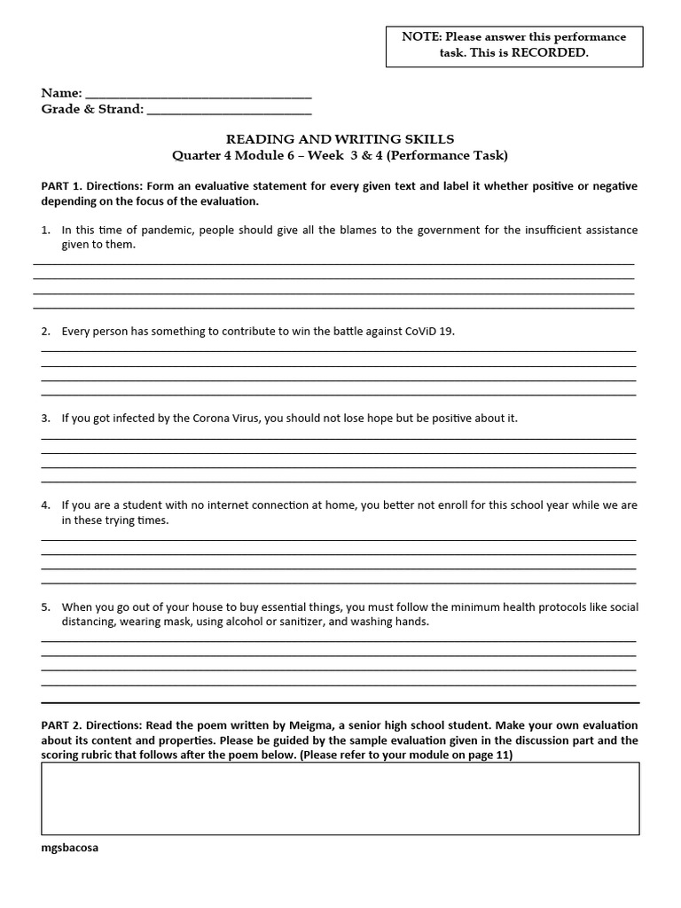 Quarter 4 Module 6 - Week 3 & 4 | PDF | Microbiology | Biological ...