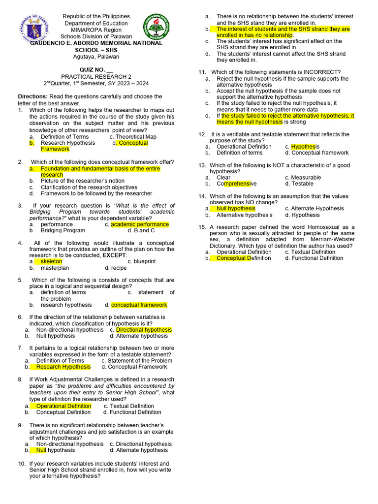 Quiz 3 PR2 | PDF | Hypothesis | Null Hypothesis