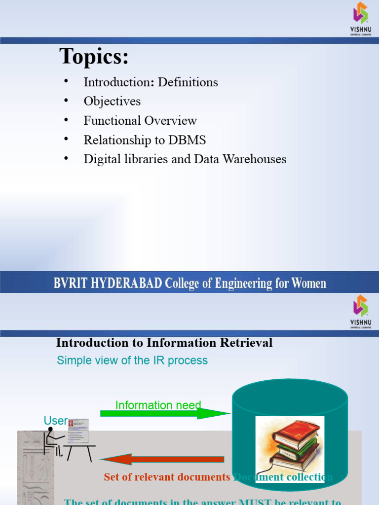 Unit - 1 | PDF | Information Retrieval | Search Engine Indexing