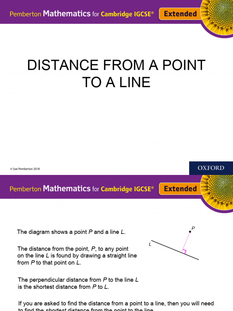 Distance From A Point To A Line | PDF | Elementary Geometry | Geometry