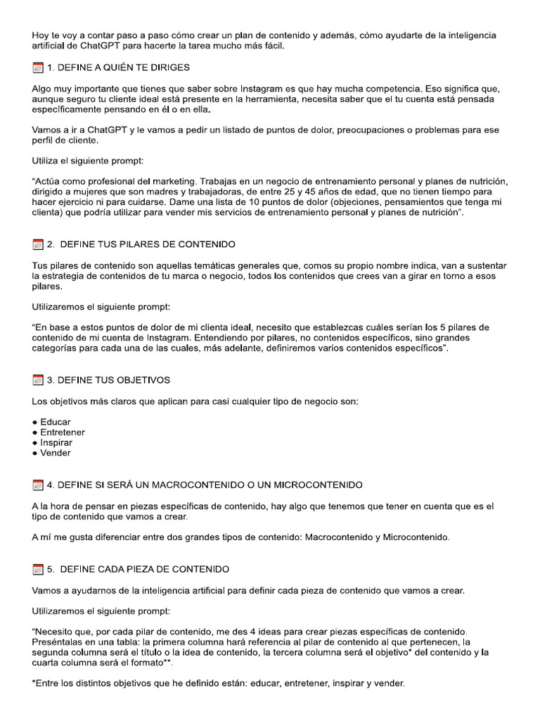 Guia para usar CHATGPT y Crear contenido | PDF Guia para usar CHATGPT y Crear contenido | PDF