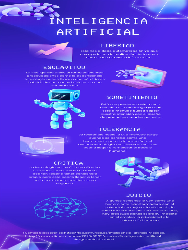 Blue Technological Artificial Intelligence Infographic | PDF | Inteligencia artificial ...