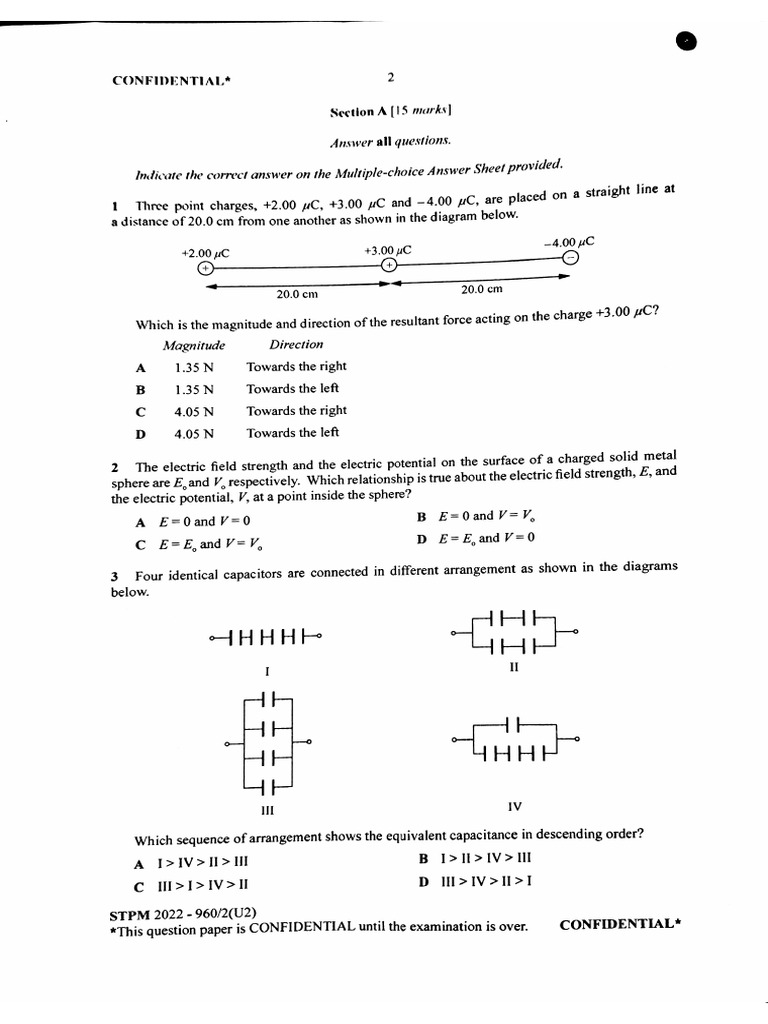 STPM 2022 Physics 2 (U2) | PDF
