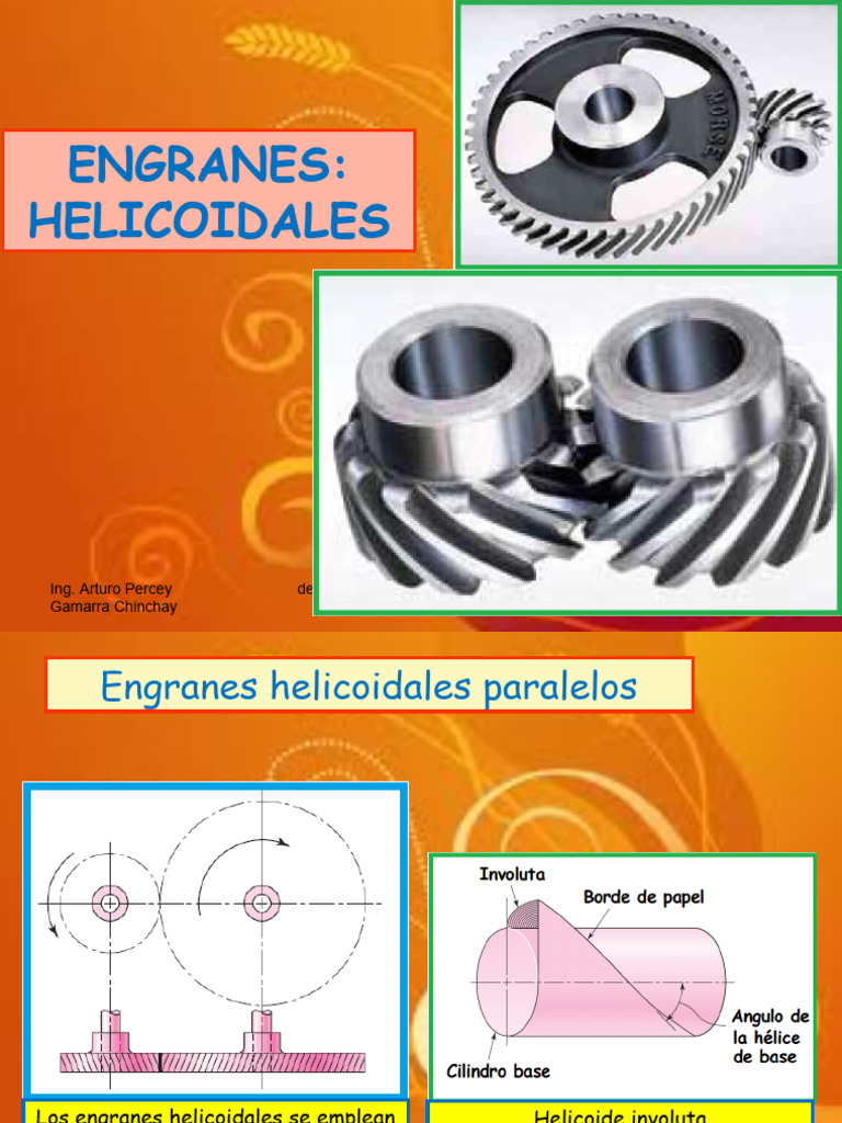 1 Engranes helicoidales | PDF | Ingeniería mecánica | Movimiento (física)