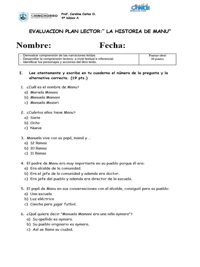LA HISTORIA DE MANU | PDF