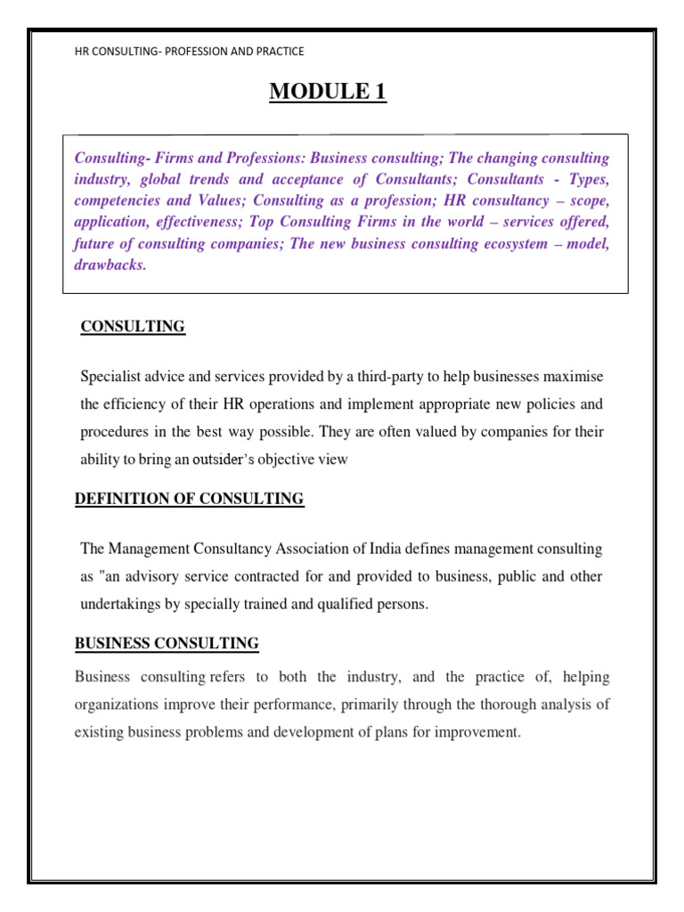 T6 HR Module 1 | PDF | Consultant | Human Resources
