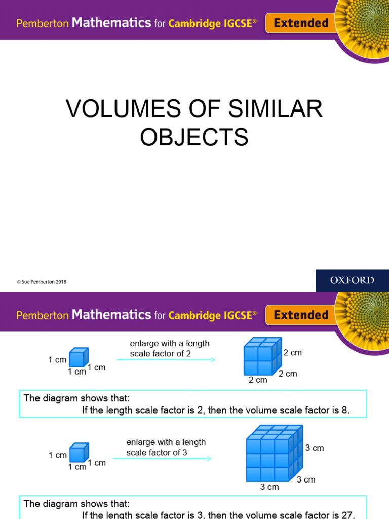 volumes of similar shapes | PDF