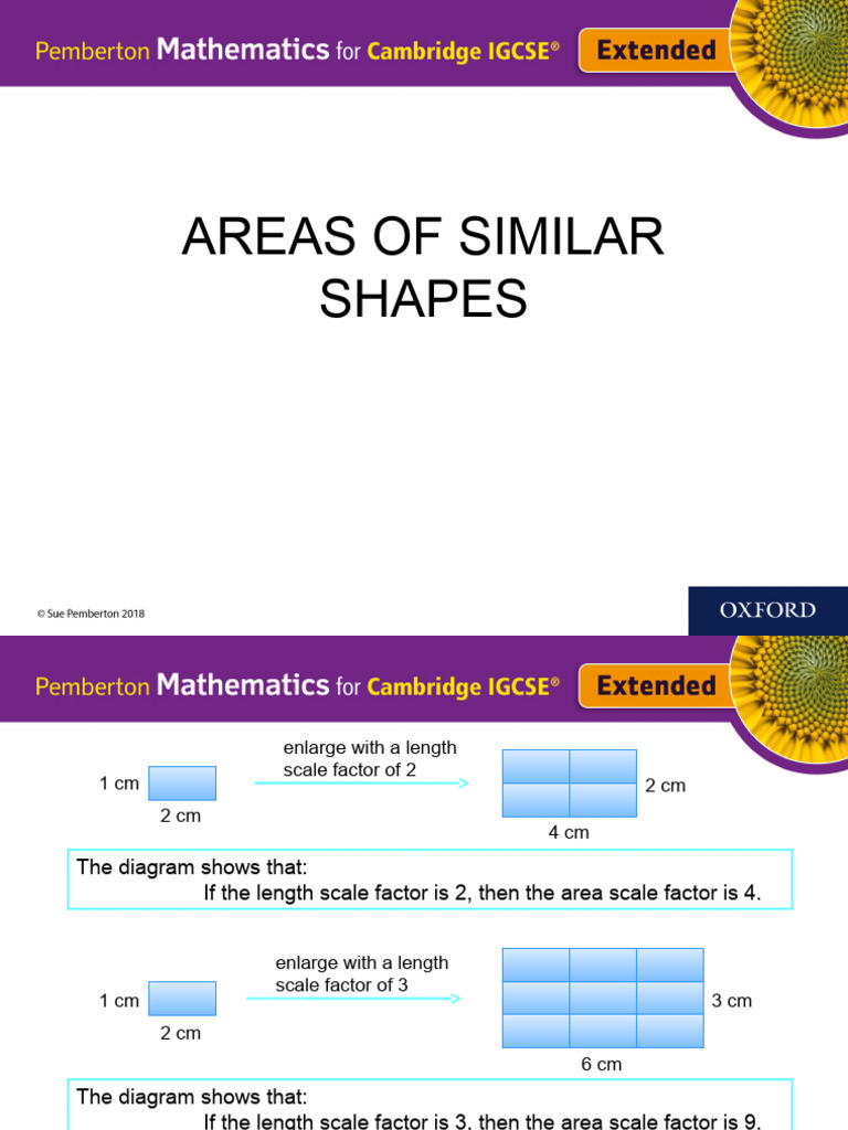 Areas of Similar Shapes | PDF | Area | Shape