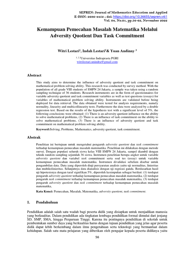 804-Article Text-3656-1-10-20221102 | PDF | Survey Methodology | Statistics