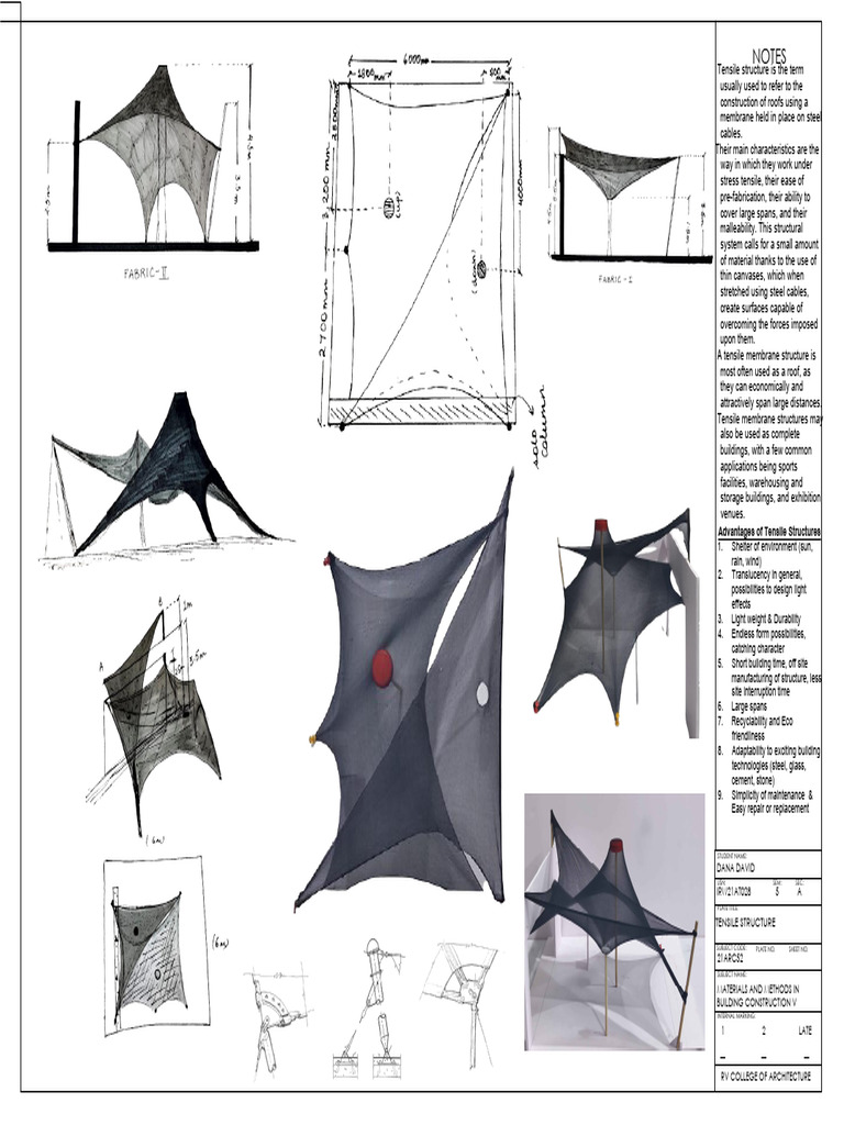 MMBC Sem 5-TENSILE STRUCTURES | PDF | Technology & Engineering