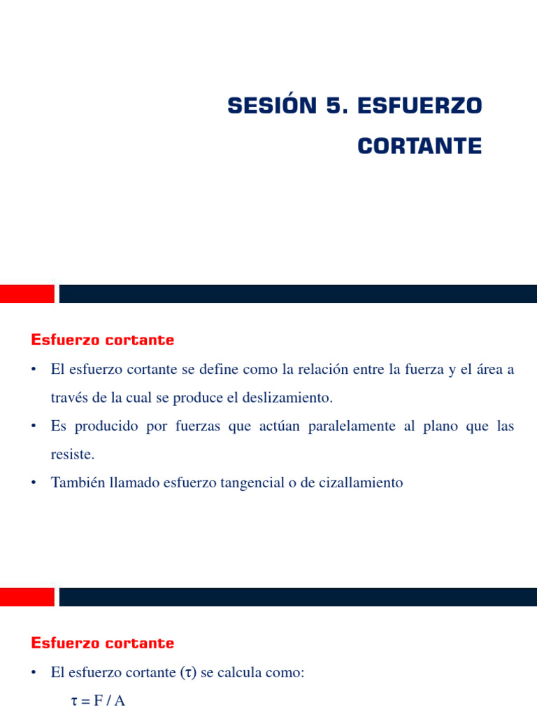 Conceptos y Ejercicios de Esfuerzo Cortante | PDF | Esfuerzo cortante ...