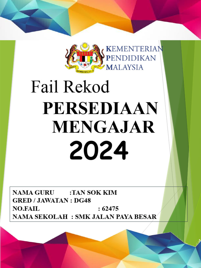 Rekod Persediaan Mengajar 2024 (TANSOKKIM) | PDF