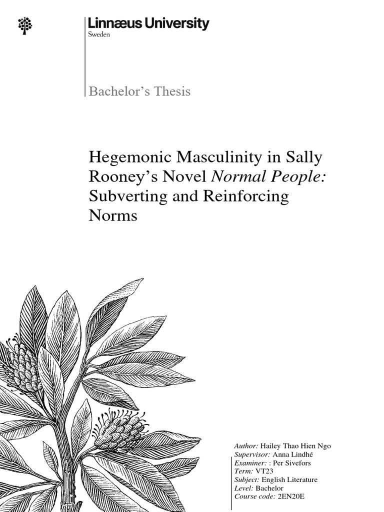 Normal People Masculinity | PDF | Masculinity | Gender