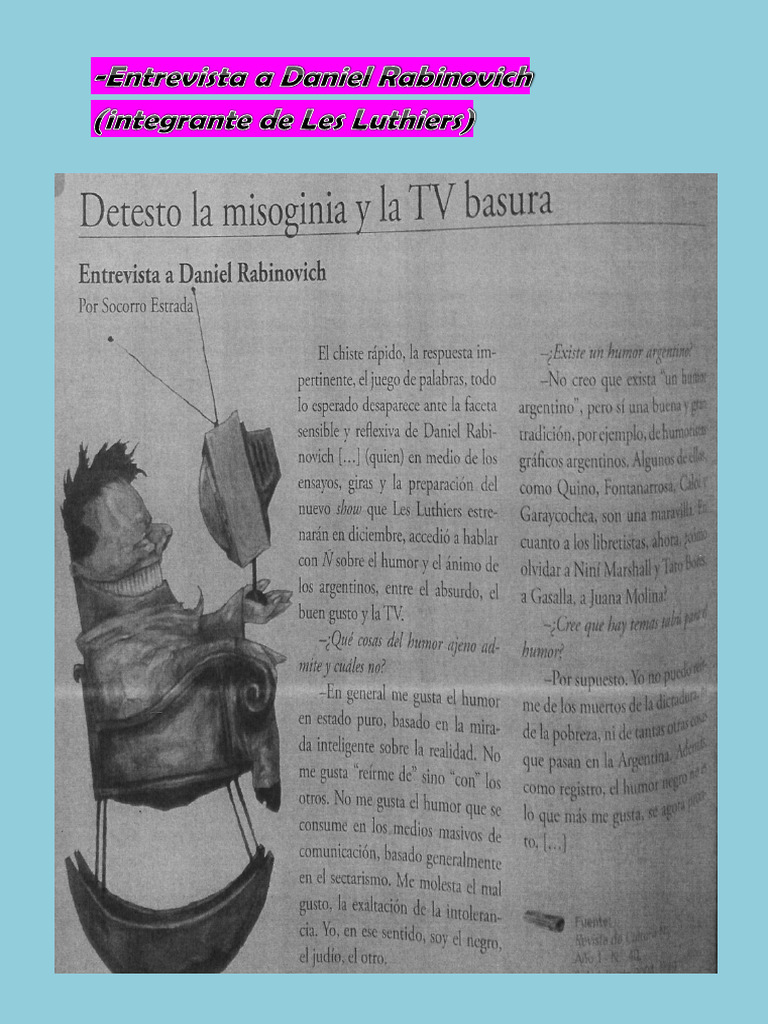 Entrevista A Daniel Rabinovich | PDF