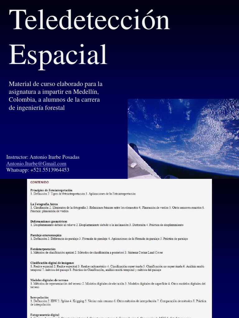 Teledeteccion Espacial Parte01 | Descargar gratis PDF | Sensores ...