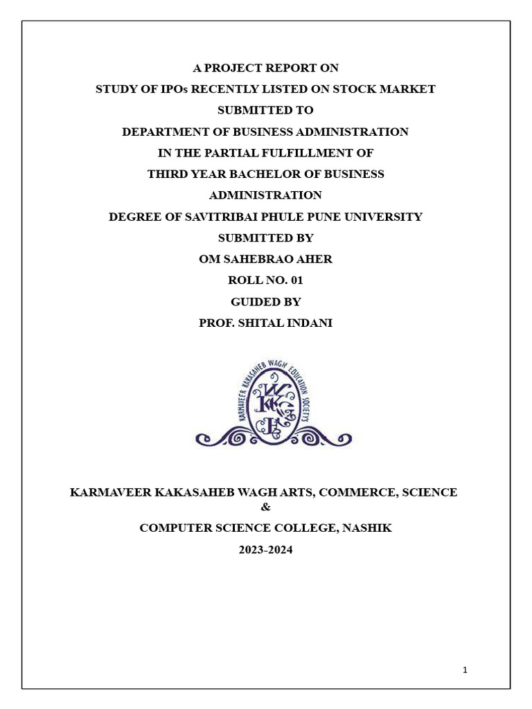 IPO Project | PDF | Initial Public Offering | Stocks