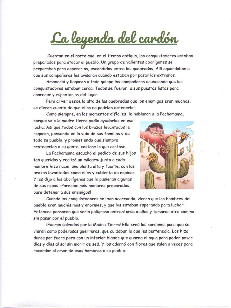 La Leyenda El Cardón Valen | PDF