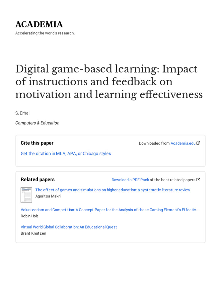 Digital - Game Based - Learning - Impact - of - In20160422 31314 ...