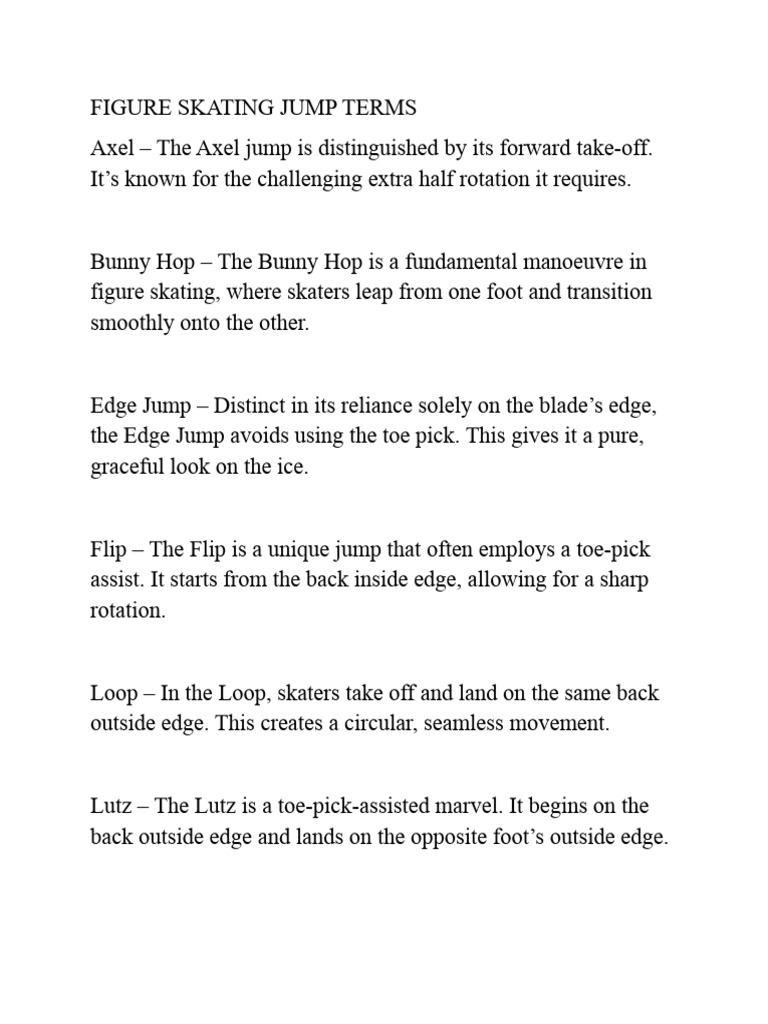 Sports Lingo For Figure Skating | Download Free PDF | Figure Skating ...