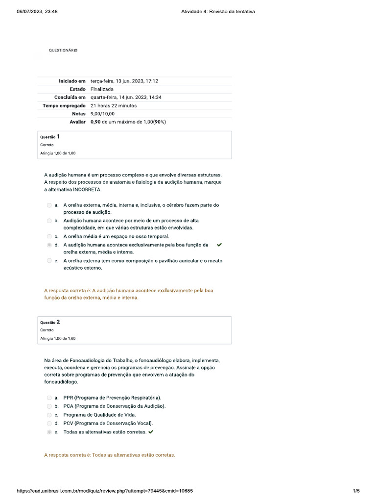 Minha Atd 4 Int. Fono. | PDF