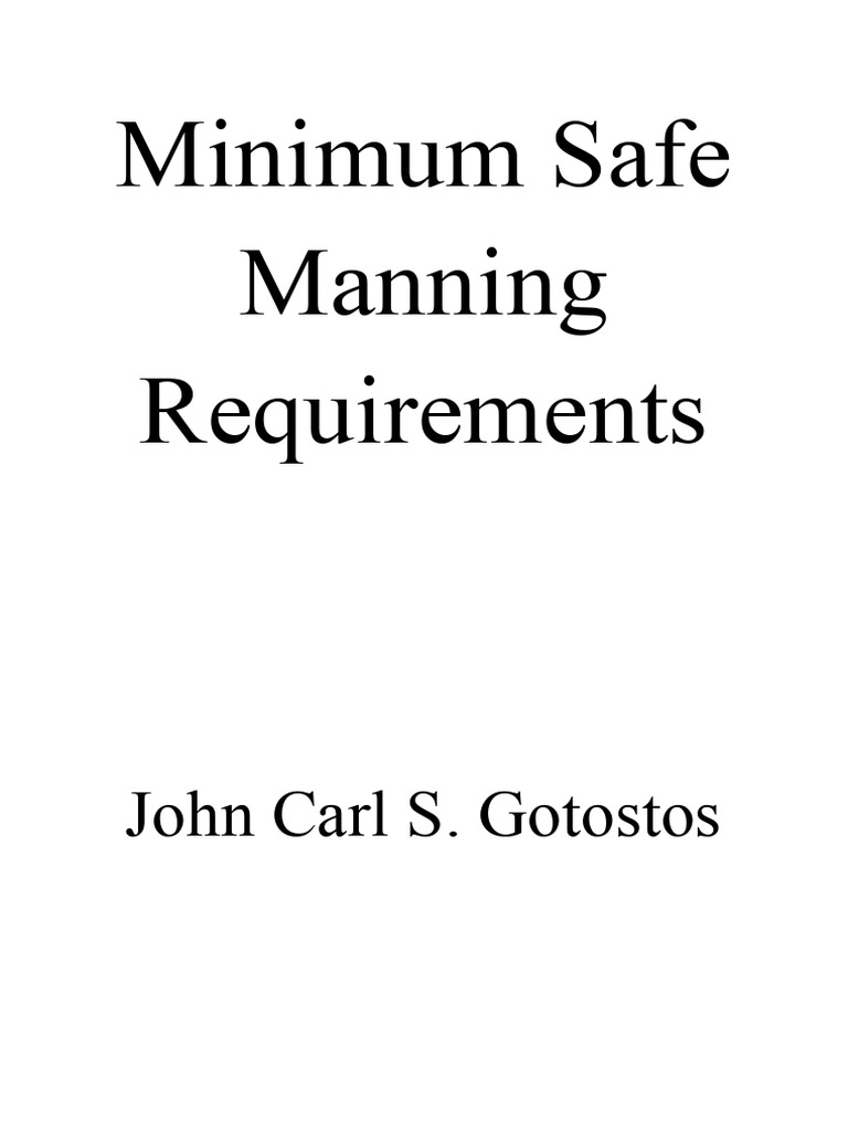 Minimum Safe Manning Requirements | PDF | Transport | Water Transport