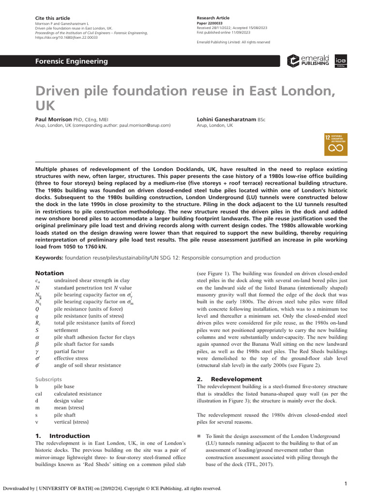 Steel Piles Case Study | PDF | Deep Foundation | Geotechnical Engineering