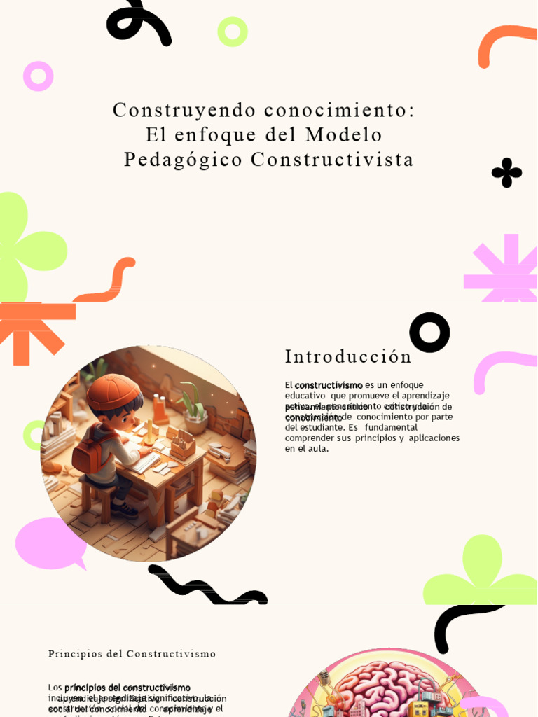 Construyendo Conocimiento El Enfoque Del Modelo Pedagogico Constructivista 20240409202214KZlT | PDF