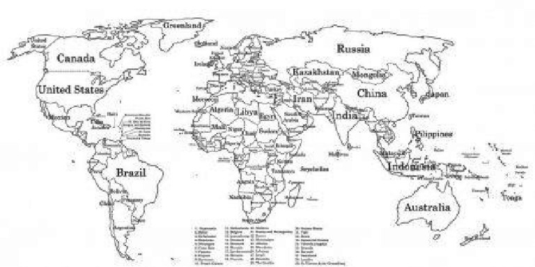 Mapa Mundi de Ingles | PDF