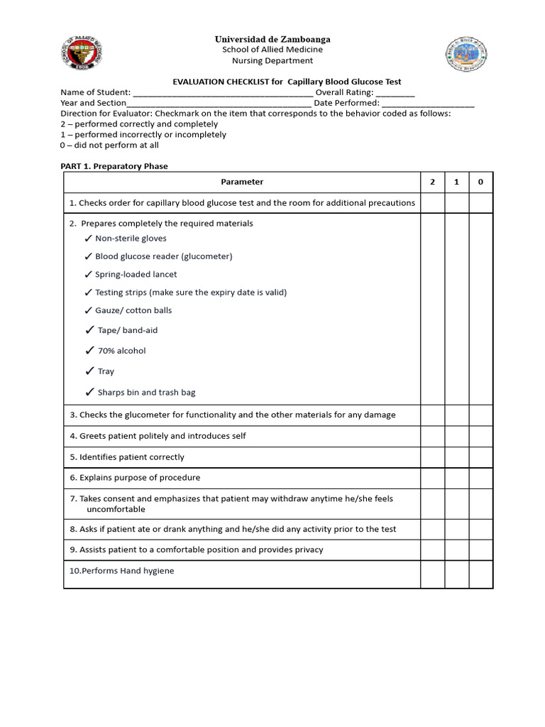 Checklist For CBG | PDF | Hand Washing | Medicine