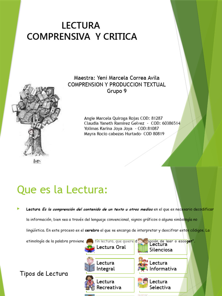 Lectura Comprensiva y Crítica | PDF | Comprensión lectora | Cognición