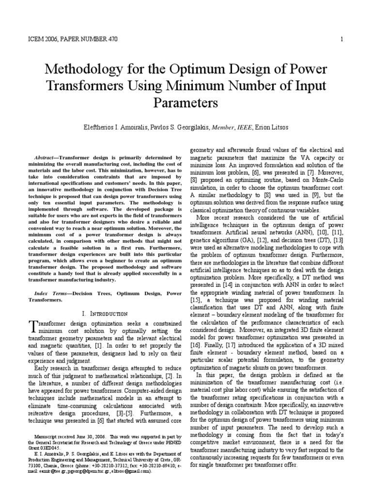 Transformer Design Optimization | PDF | Mathematical Optimization ...