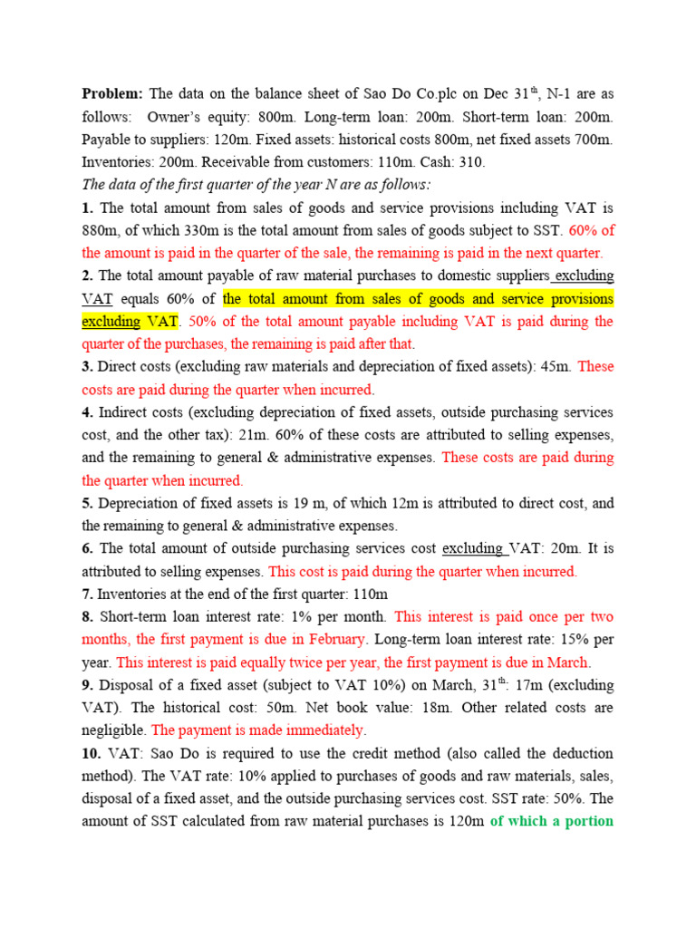 Problem FS | Download Free PDF | Value Added Tax | Expense