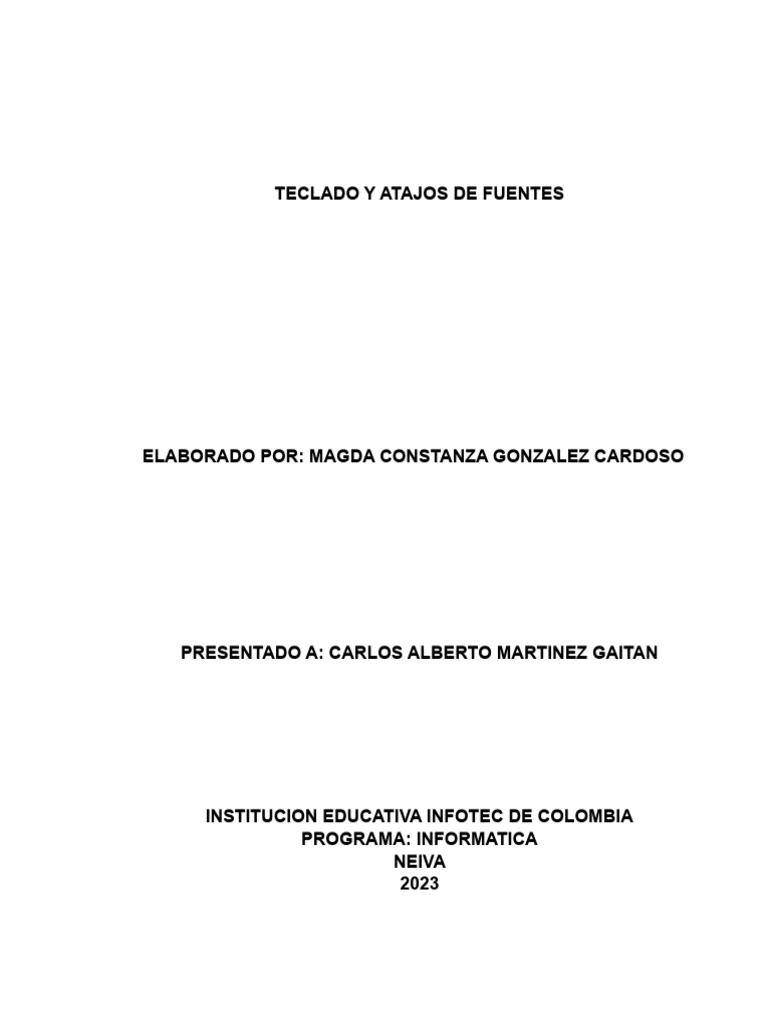 Atajos y Formatos de Teclado en Word | PDF | Teclado | Texto